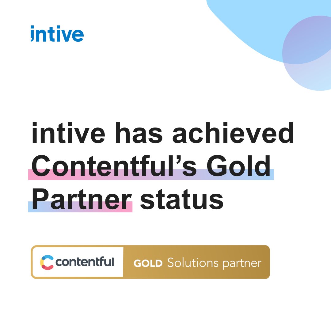 intive on Twitter: "#press_release: We’re happy to announce that intive has achieved Contentful ...