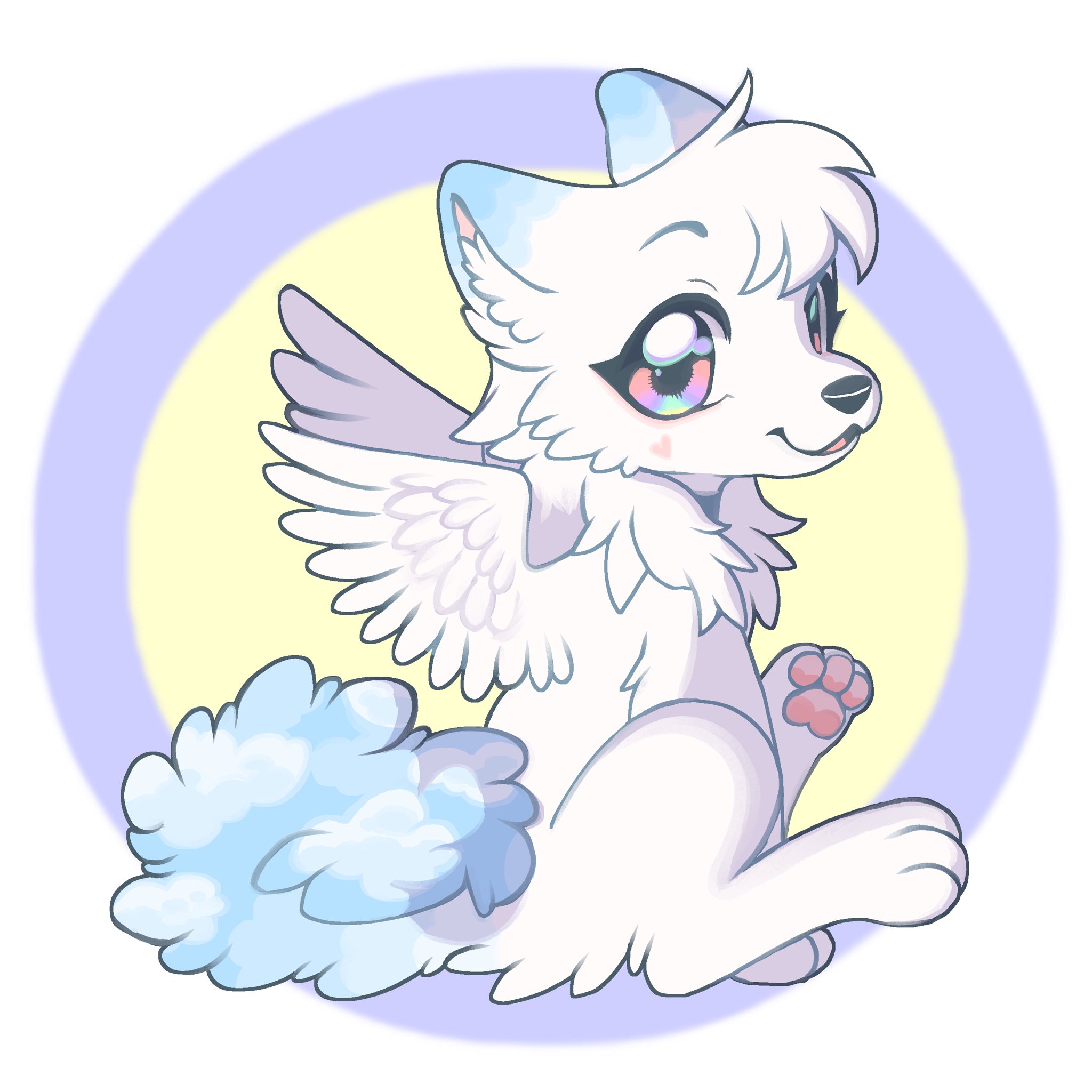 Chibi Wolf Pup With Wings