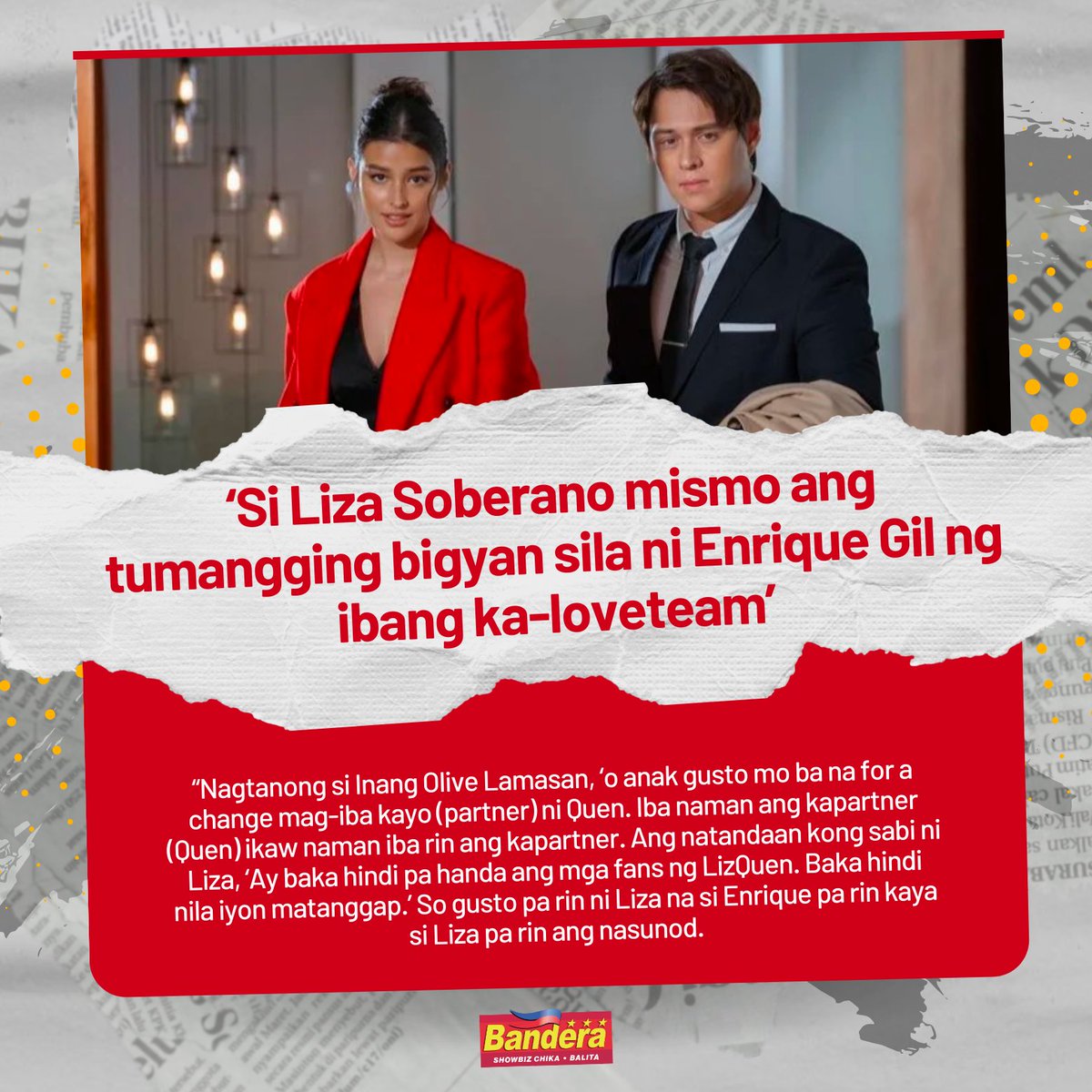 Bandera On Twitter Si Liza Soberano Naman Pala Ang Nagsabing Ayaw Niyang Itambal Sa Ibang