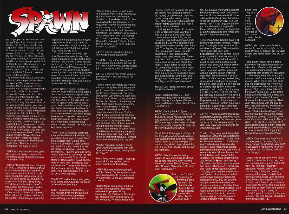 Daily Spawn Archive on Twitter: ""McFARLANE SPEAKS OUT: PART 2" An interview with Todd McFarlane ...