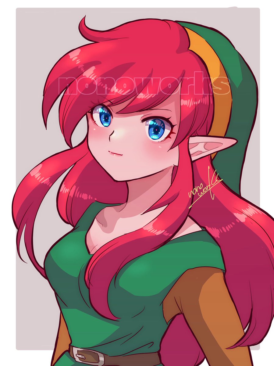 リンク(ゼルダの伝説) 「This is my first drawing of Pink Link I 」|🐥nonoのイラスト