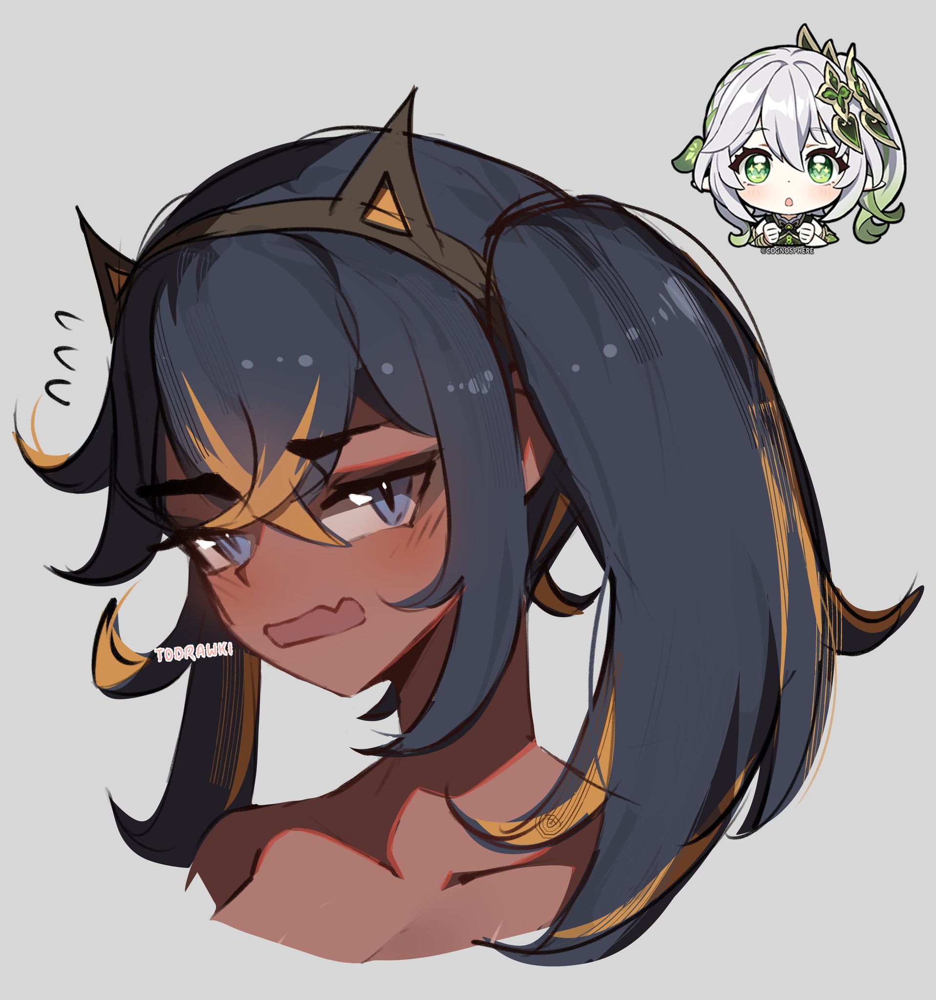 todrawki on Twitter: "dehya sketches - diff hairstyles https://t.co/MZamJKssEF" / Twitter