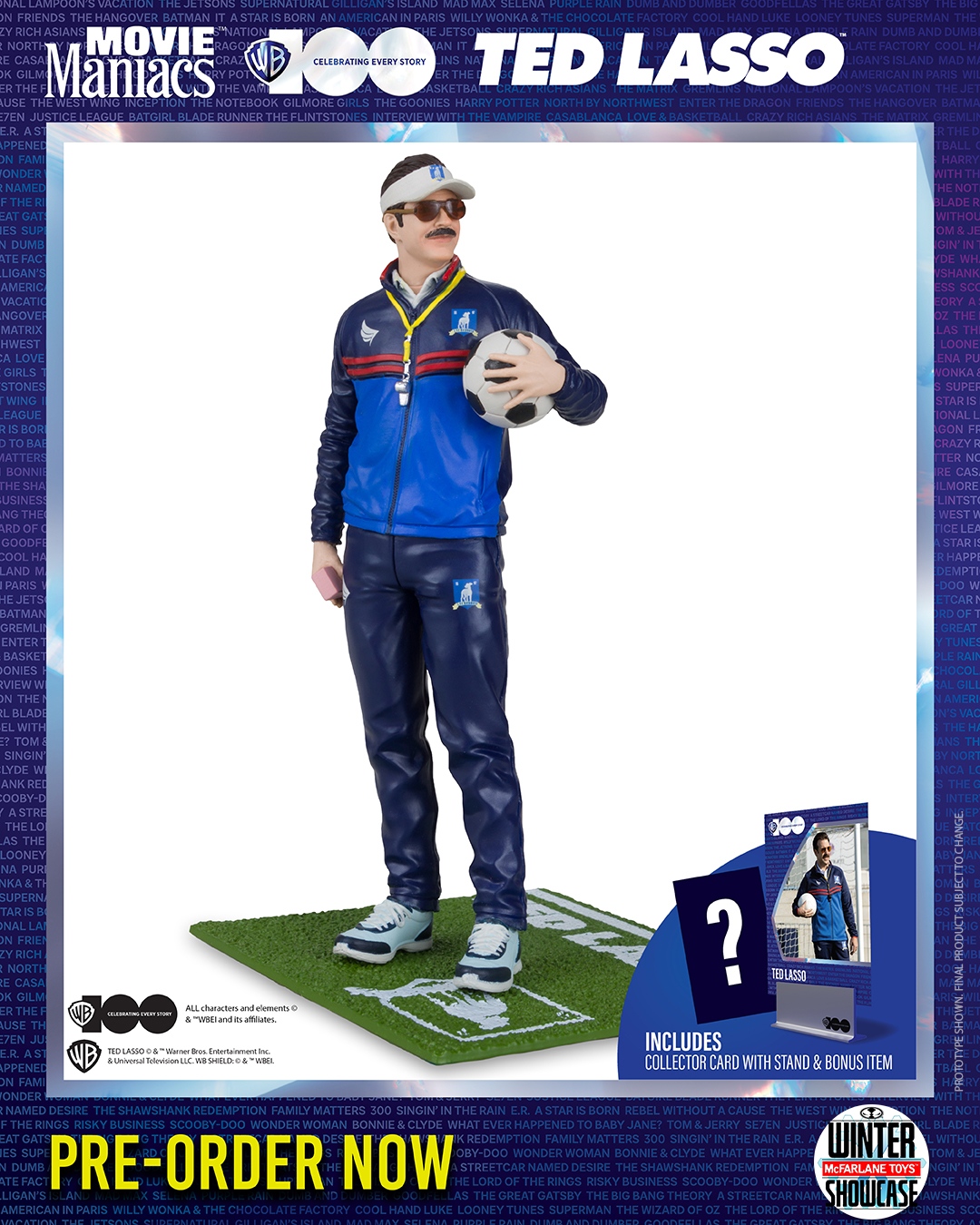 McFarlane Toys on Twitter: "NEW Movie Maniacs are HERE! First, welcome WB 100: Ted Lasso ...