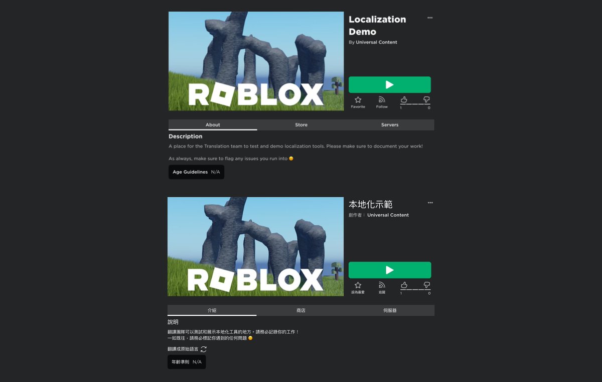 RBXNews on Twitter: "Starting soon, experiences that are missing translations in their title or ...