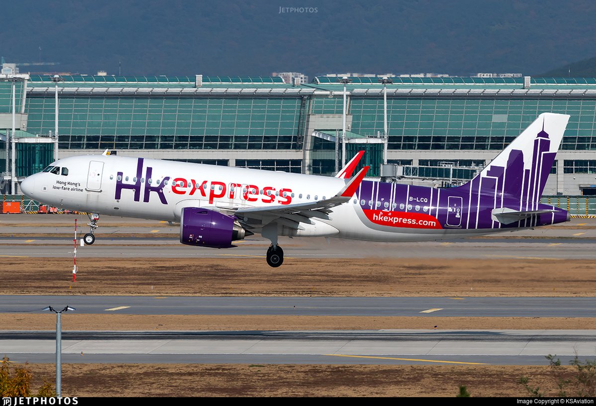 The first aircraft in new livery for Hong Kong Express. New livery on ...