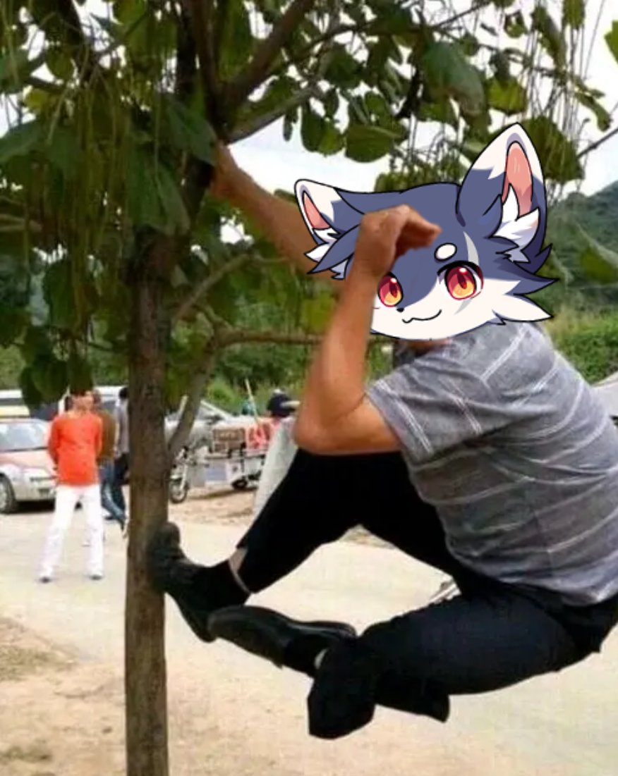 〖天藍〗 手癖狂魔 On Twitter 上次在别的地方(忘了哪里)看到个马喽在爬树,该不会是你吧😨