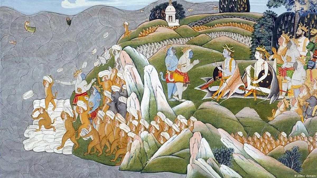 Rama's Bridge, also known as Adam's Bridge It was 30 miles long created ...