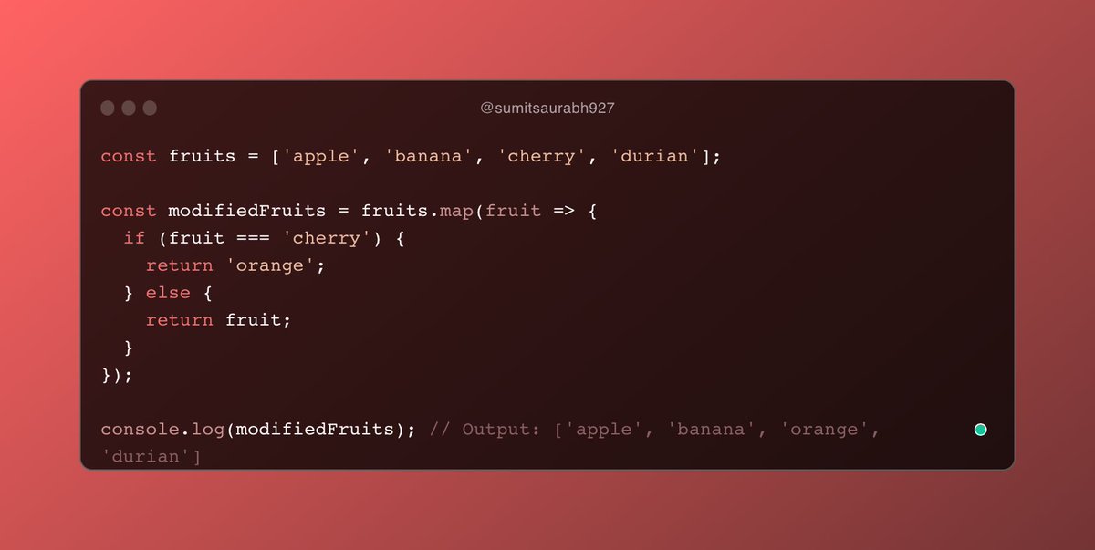 Javascript Explained Map Method In Arrays Thread From Sumit Javascript React