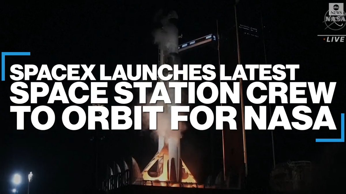 Liftoff Spacex Launches Four Astronauts To The International Space