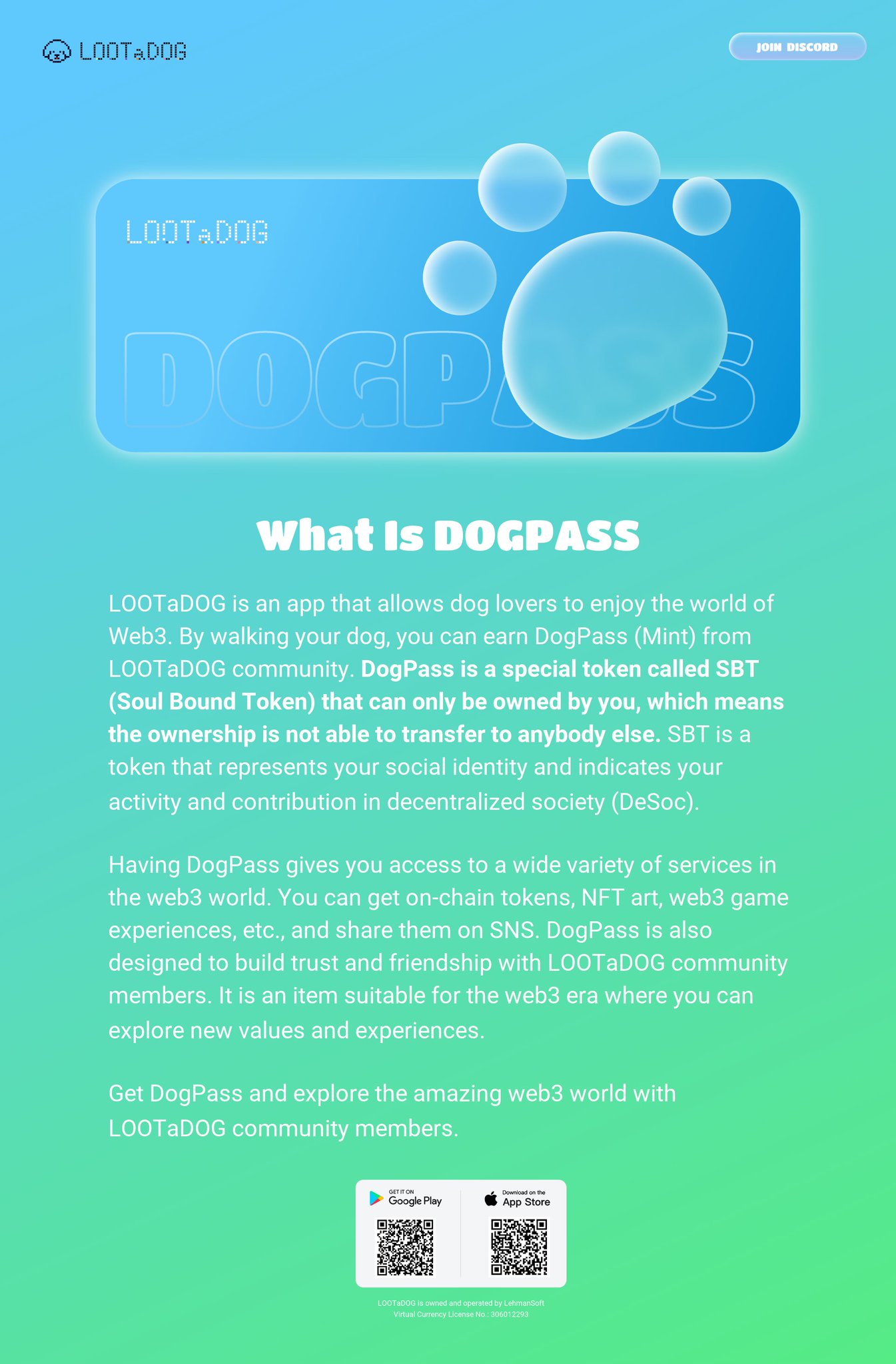 LOOTaDOG on Twitter: "With a DogPass 🐶 (SBT), you'll have access to: -On-chain tokens -NFT art ...