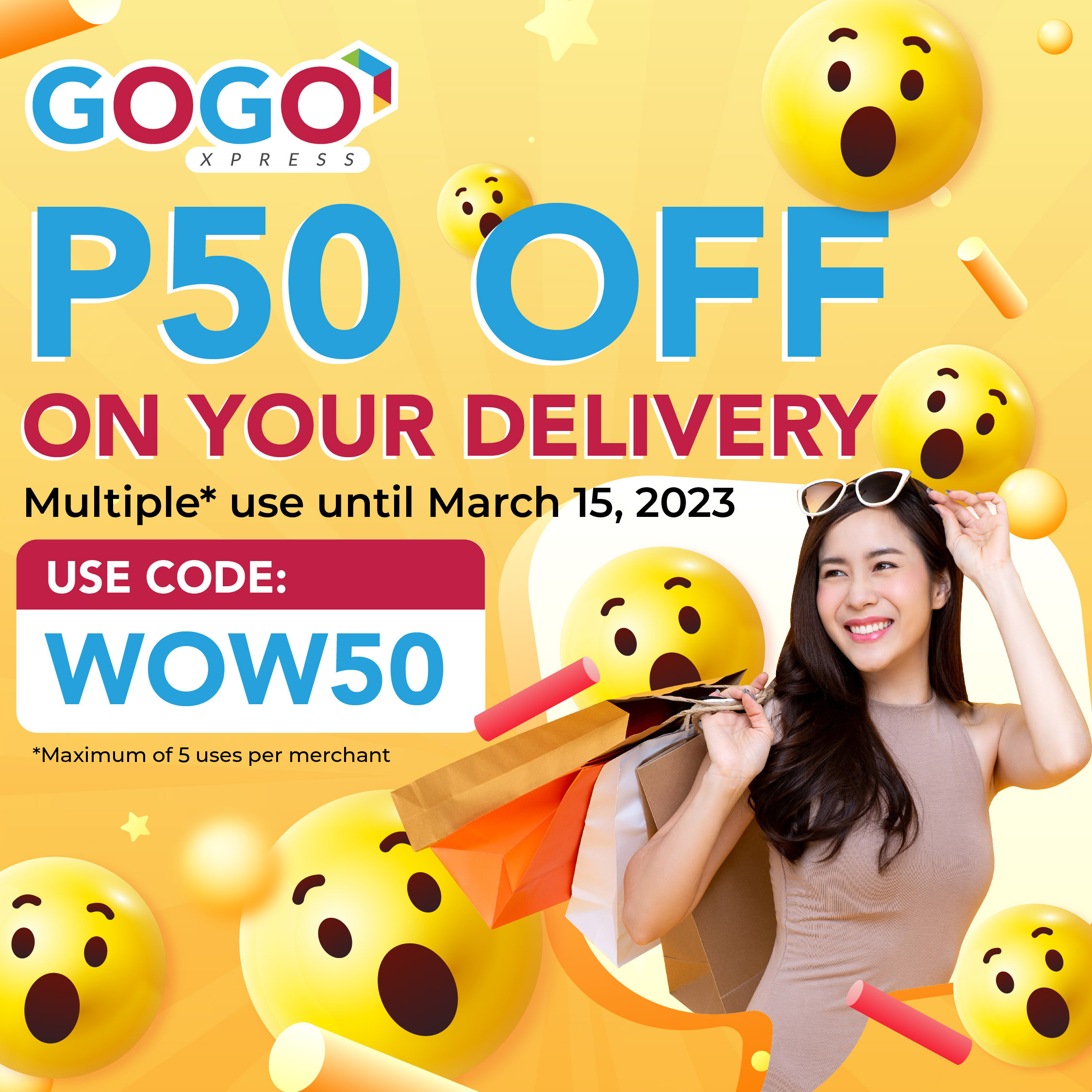 GoGo Xpress on Twitter: "Mapapa-WOW ka sa P50 OFF when you ship your items with GoGo Xpress ...