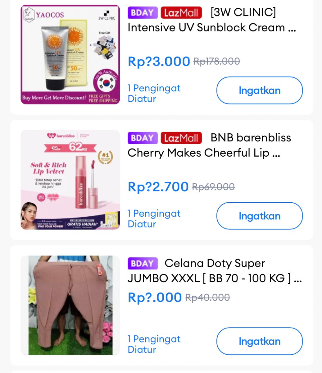 BerburuSale - Base Diskon Kukka on Twitter: "Lazflash Extra 🛍 ⏰ 14:00 WIB http://bit.ly/3Iv3qaC"