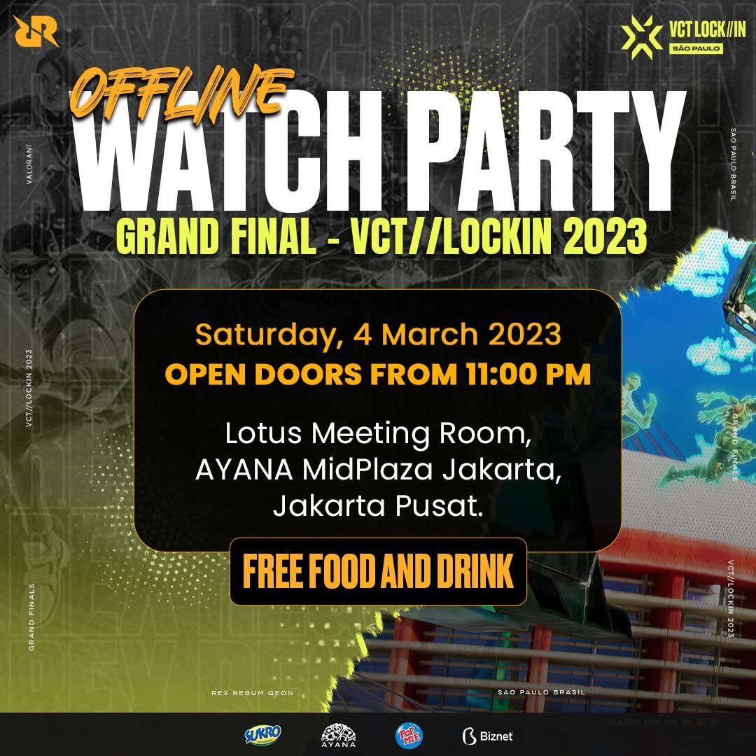 Team RRQ on Twitter: "RRQ is hosting an offline Watch Party for the VCT LOCK//IN 2023 Grand ...