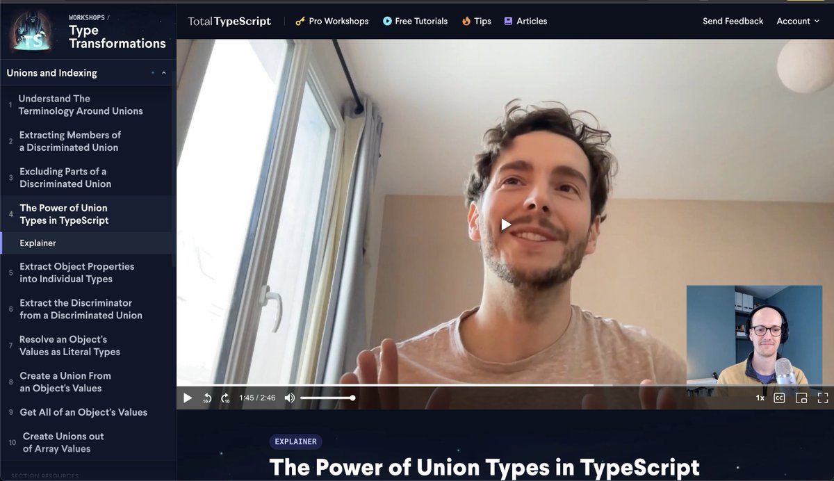Gabriel Vergnaud on Twitter: "Look who's talking about union types in @mattpocockuk's Total ...