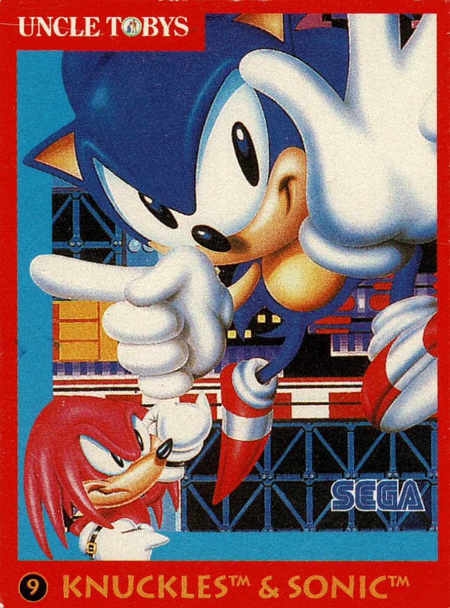 Sonic The Hedgeblog on Twitter: "A card of Sonic & Knuckles, which was included in packets of ...