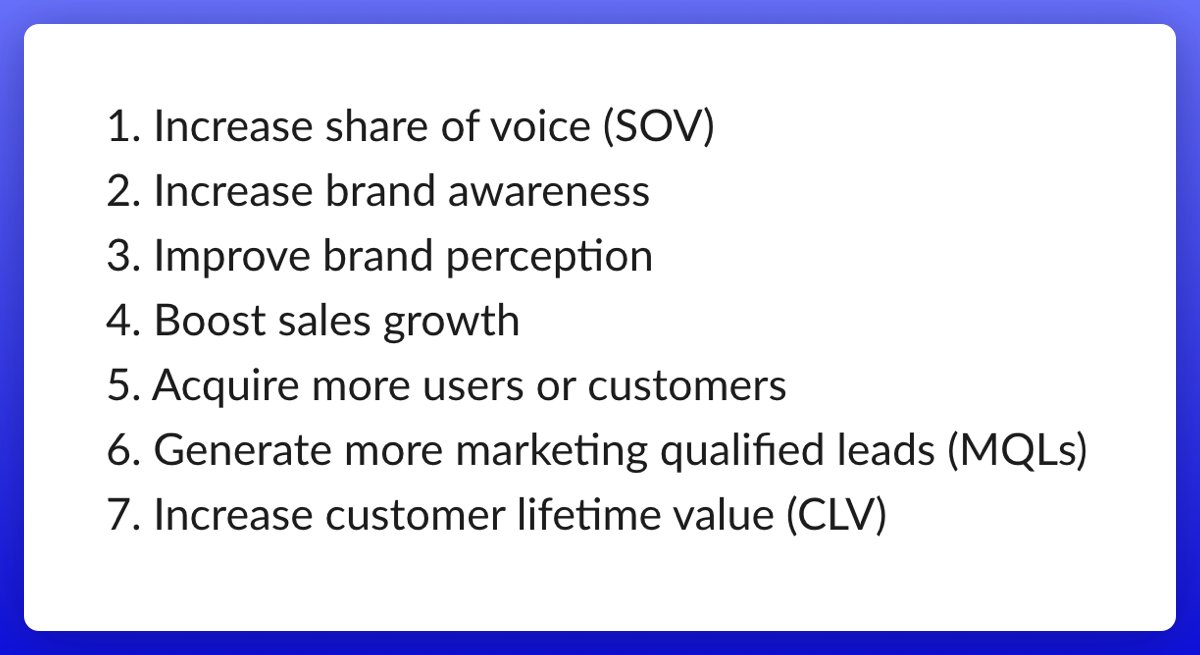 7 marketing objectives + how to measure them 📝 Setting the right ...