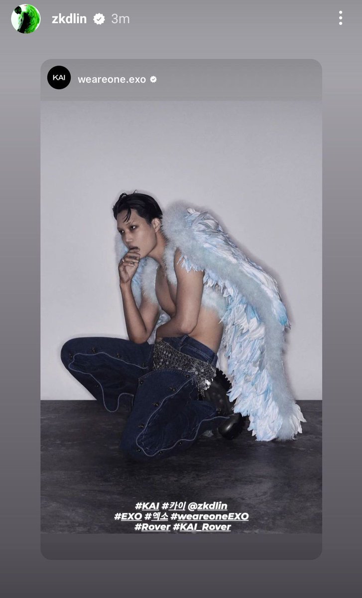 Quez| PreORDER 👉 R𝓞VER The 3rd Mini Album by KAI on Twitter: "RT @StationKAI: zkdlin (Kai) IG ...