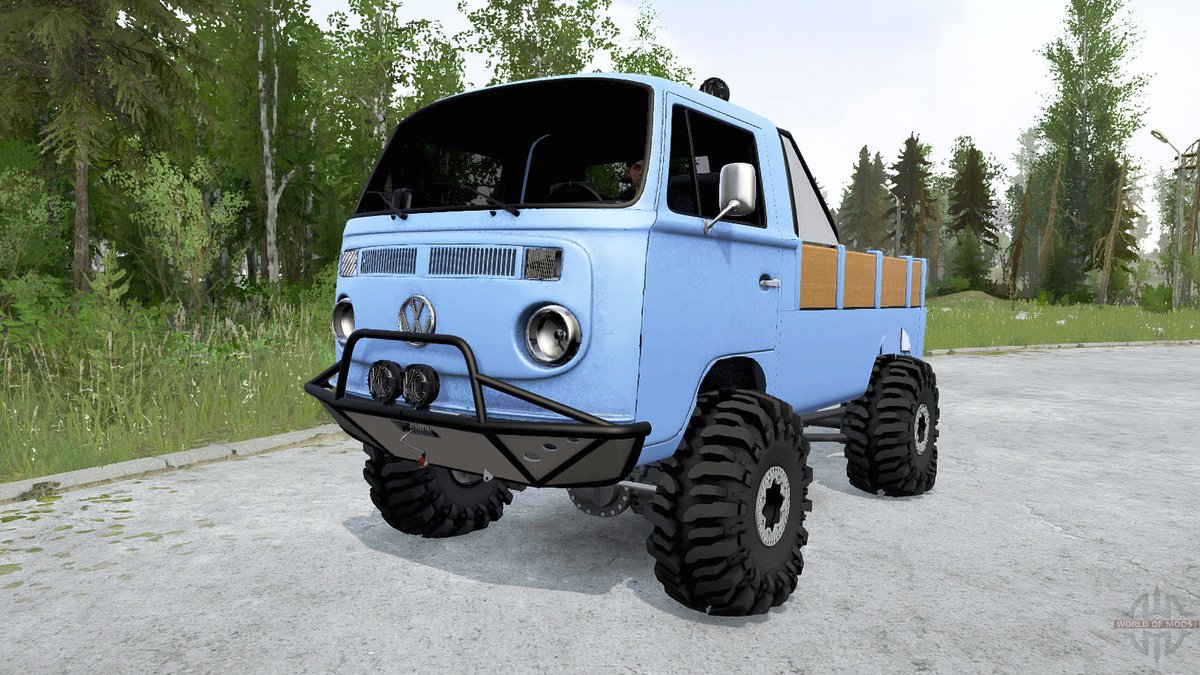 WorldOfMods.com on Twitter: "Volkswagen T2 Pickup Crawler S3 для Spintires MudRunner https ...