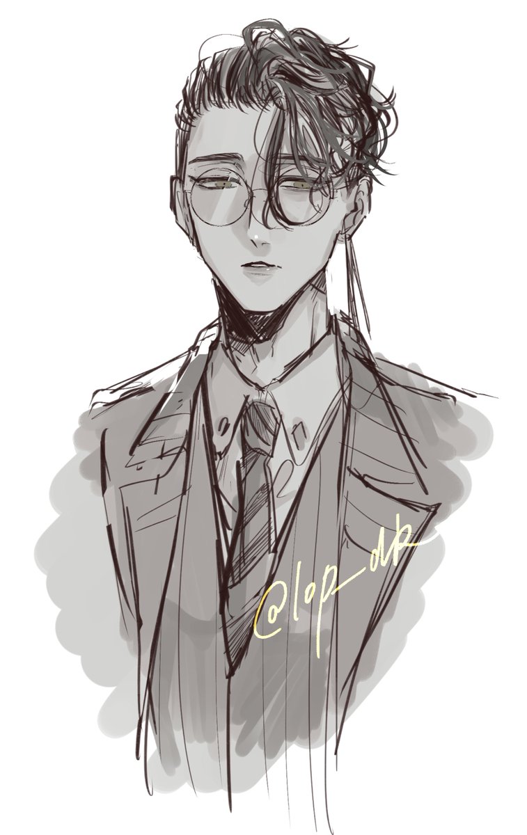 「hnm(+12)/rkgk久しぶりに描いた幹i部hnmさん 」|やしろのイラスト