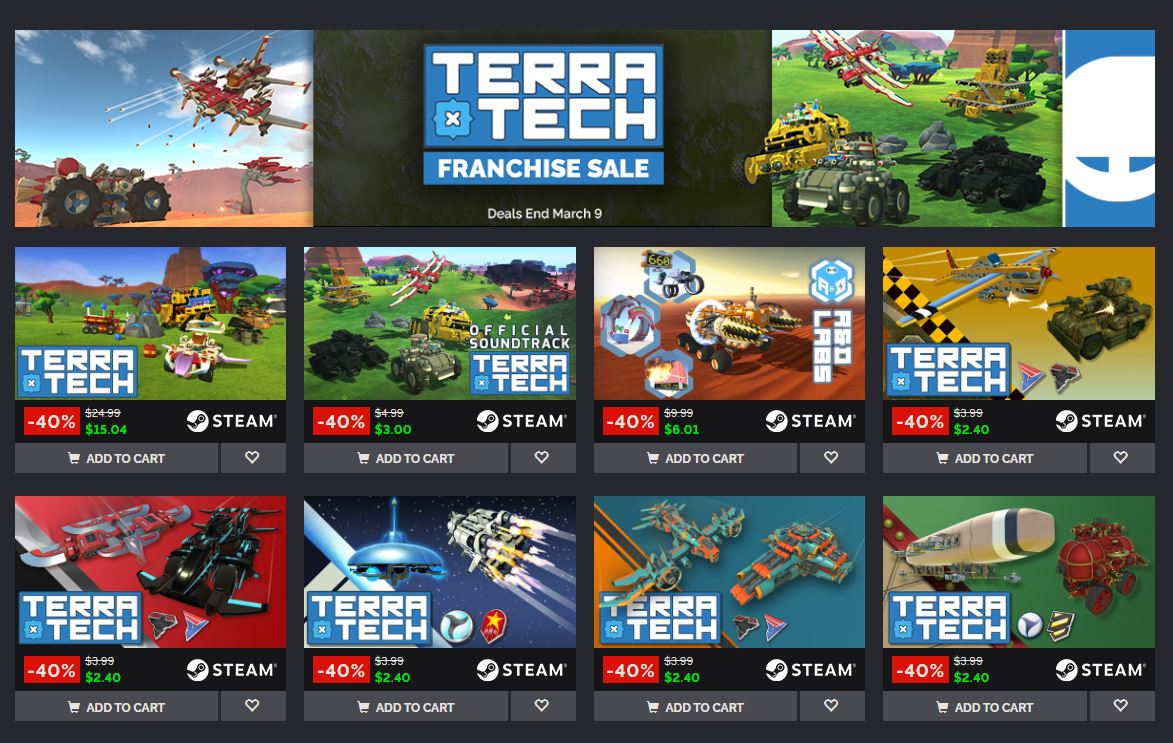(PCDD) Terra Tech Sale via Green Man Gaming. https://t.co/IQT3xA5Oib Cheap Ass Gamer @videogamedeals