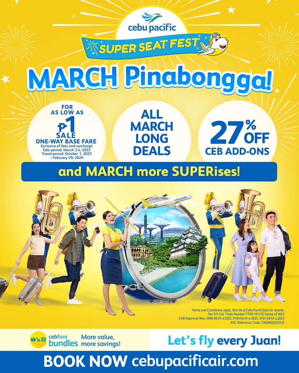 Cebu Pacific Air on Twitter: "🥁Are 🥁 you 🥁 ready?!🥁 UmP1SOhan na ang MARCH pinabonggang buwan ...