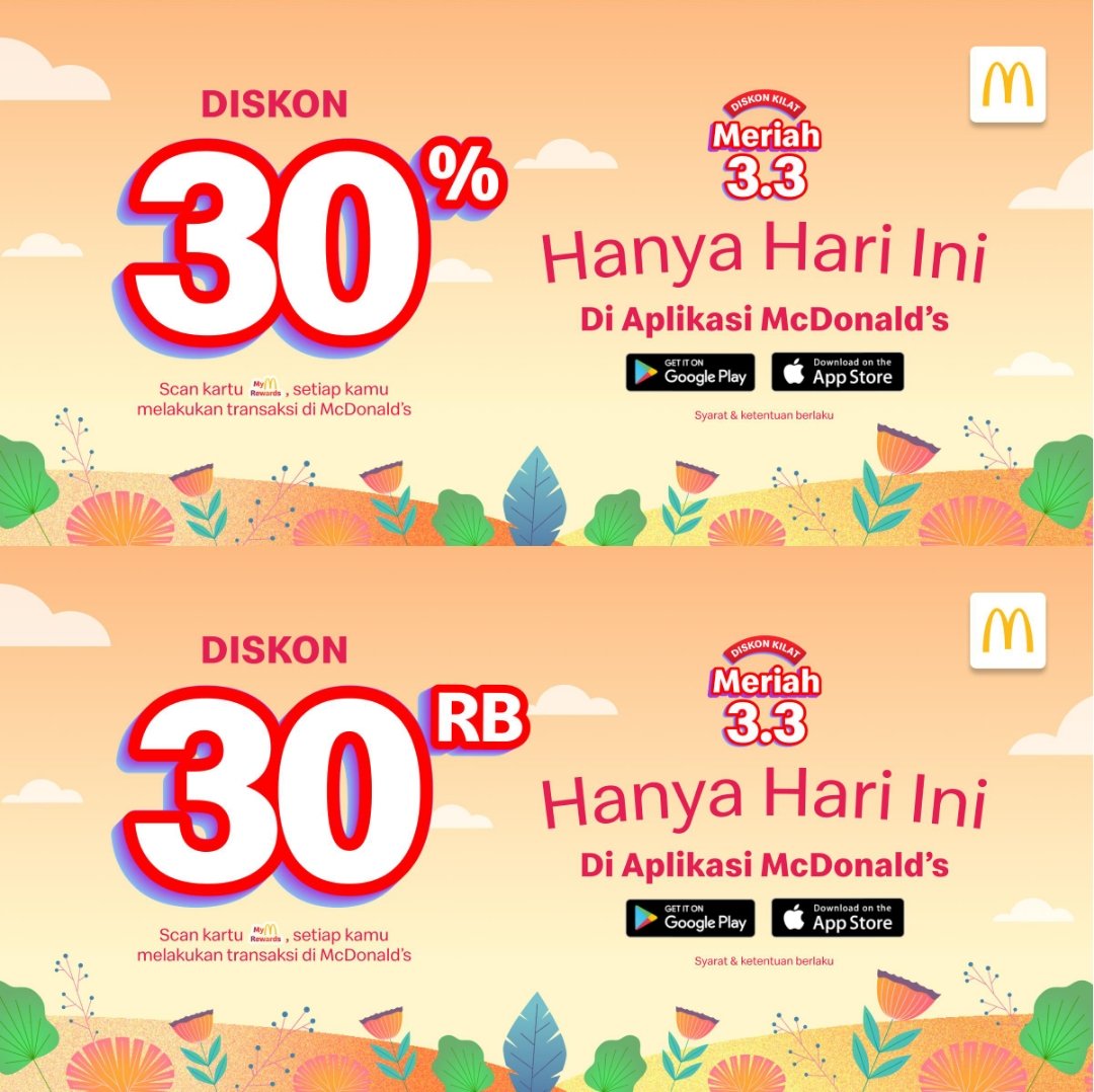 Racun Belanja | Info Diskon, Promo, Cashback on Twitter: "Promo McDonald's 3.3 🍟 🗓️ Hanya 3 ...