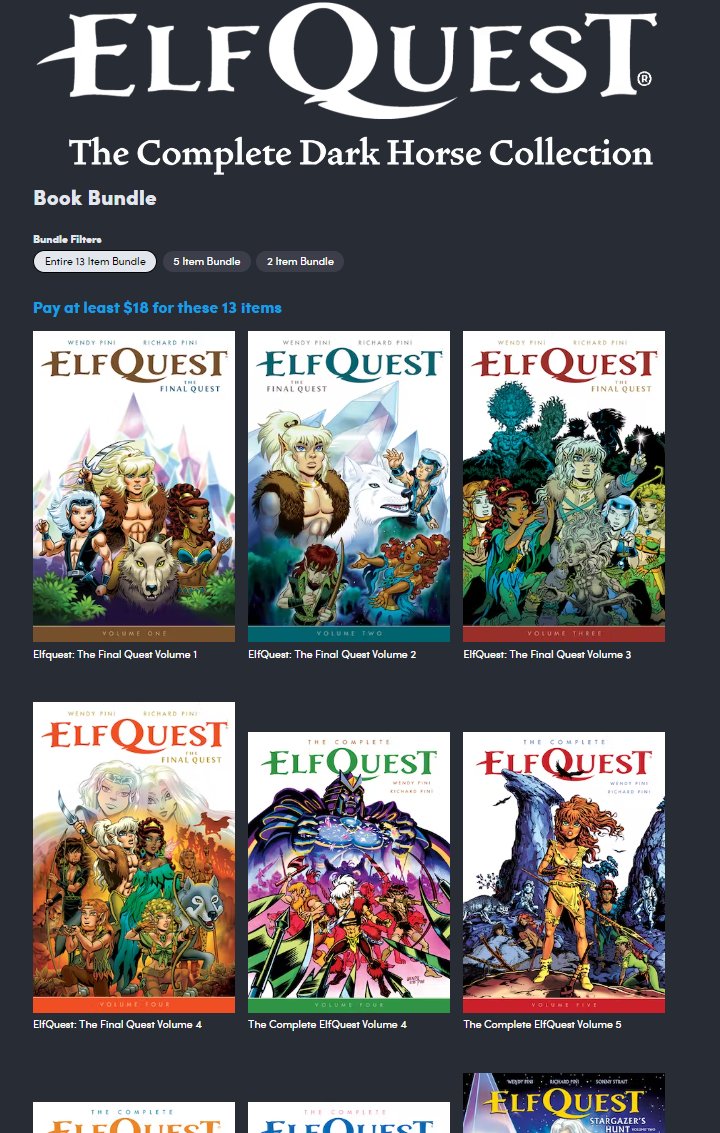 Wario64 on Twitter: "Humble Book Bundle: ElfQuest - The Complete Dark Horse Collection https://t ...