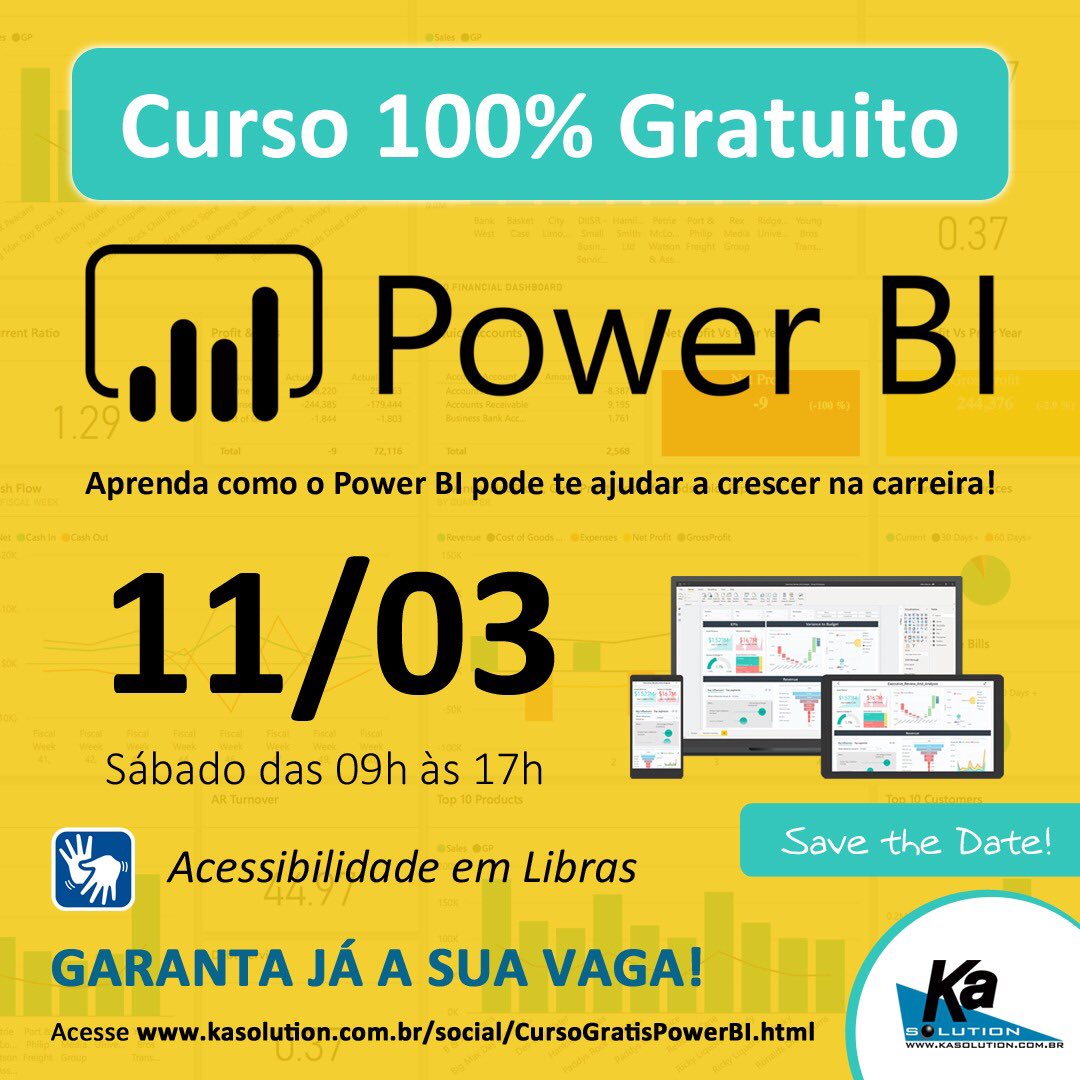 Ka Solution On Twitter 📊 AulÃo De Power Bi Curso 100 Gratuito 📍 Inscreva Se Já