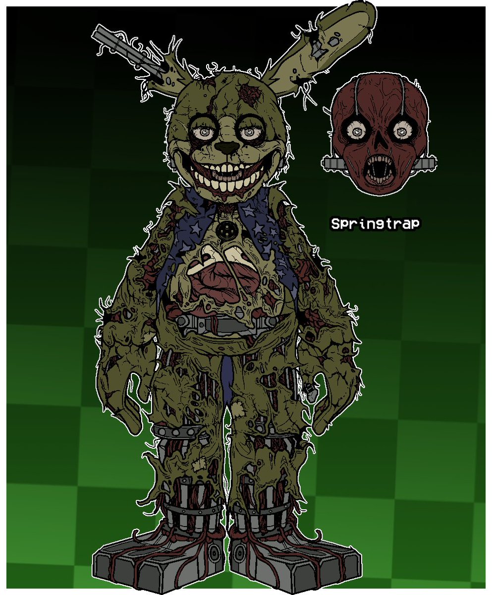 Syrolander on Twitter: "Anyways, since it's FNaF 3 day. Here's my Springtrap redesign for The F ...