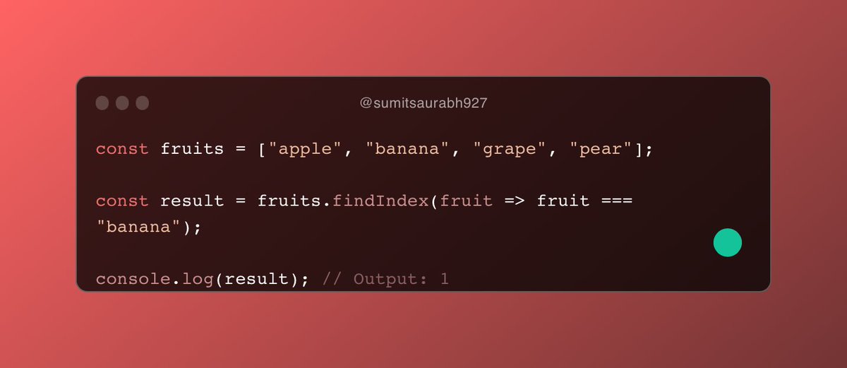 Javascript Explained Indexof And Findindexof Methods In Arrays المسلسل من Sumit Javascript