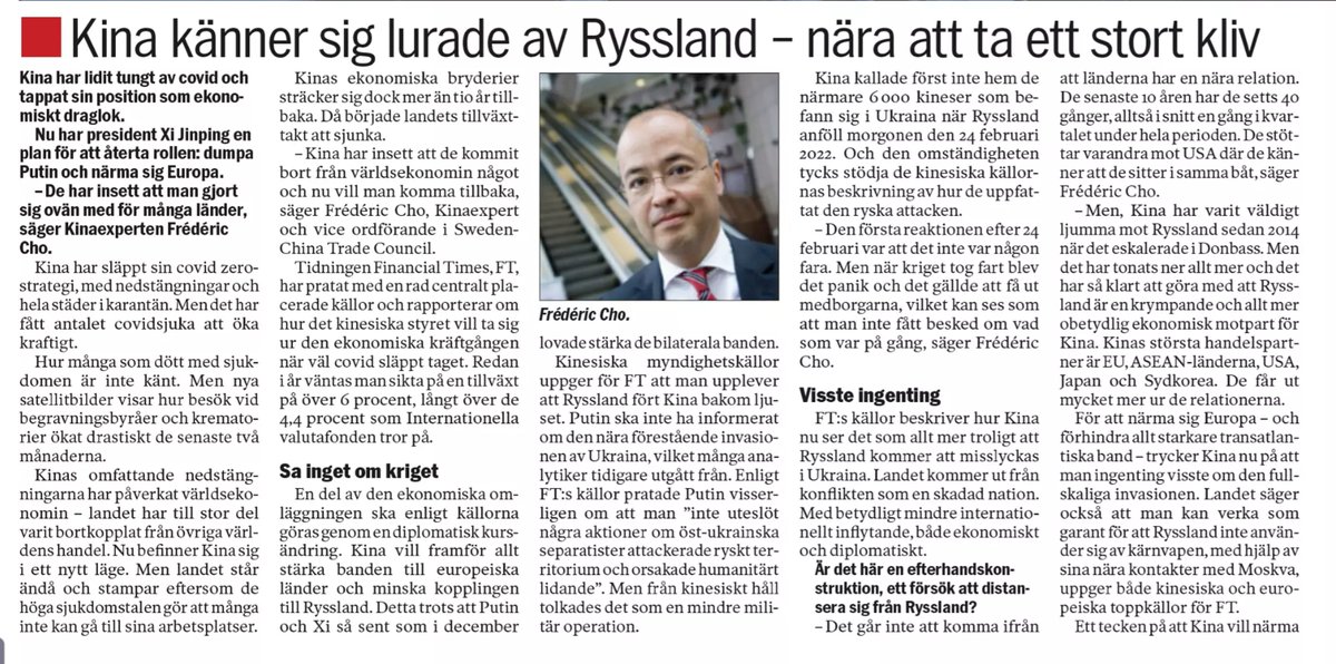 Jari Lairolahti on Twitter: "Mycket talar för att Frédéric Cho har rätt om att #Kina kan hålla ...
