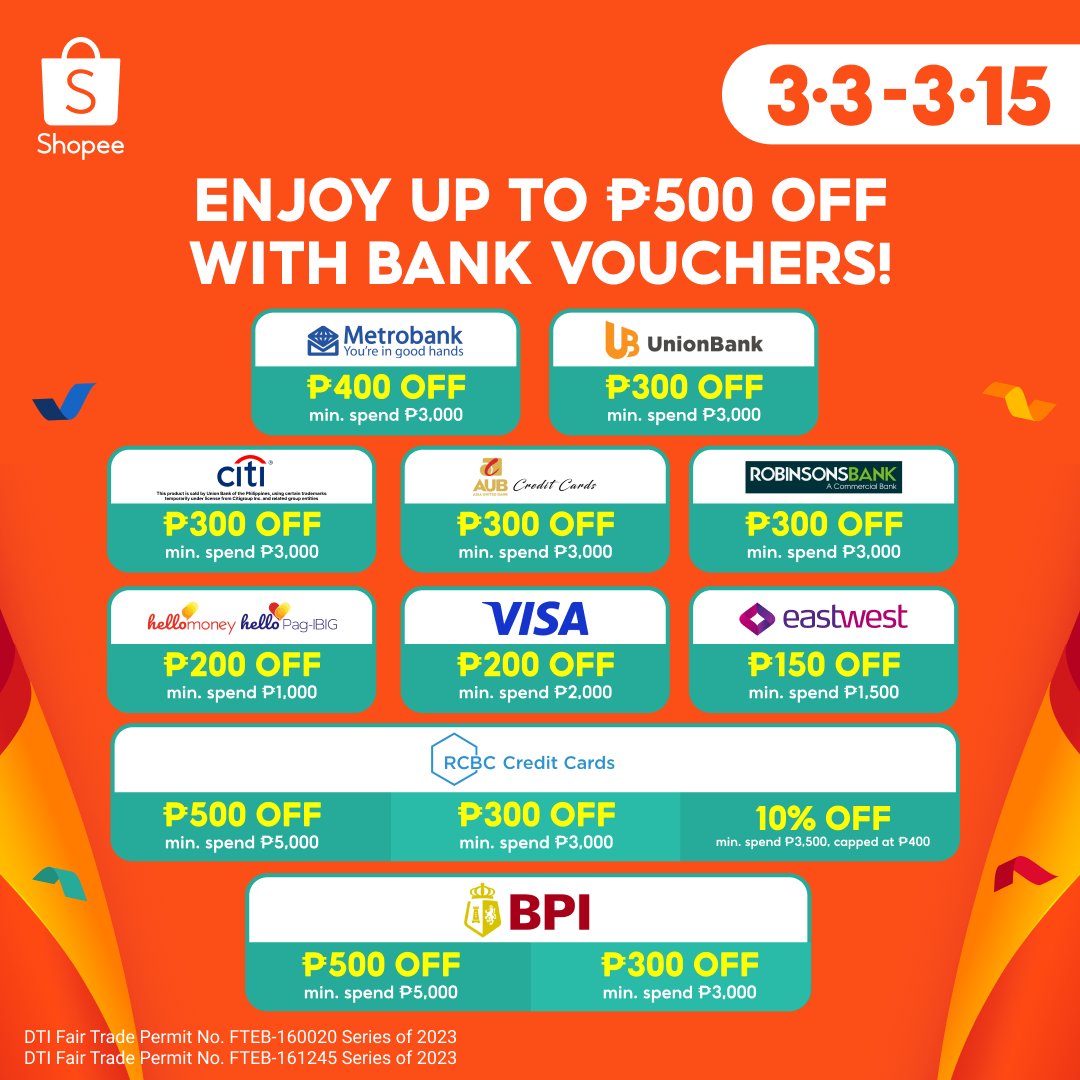Shopee Philippines on Twitter: "Looking for vouchers? We can vouch for these banks when it comes ...