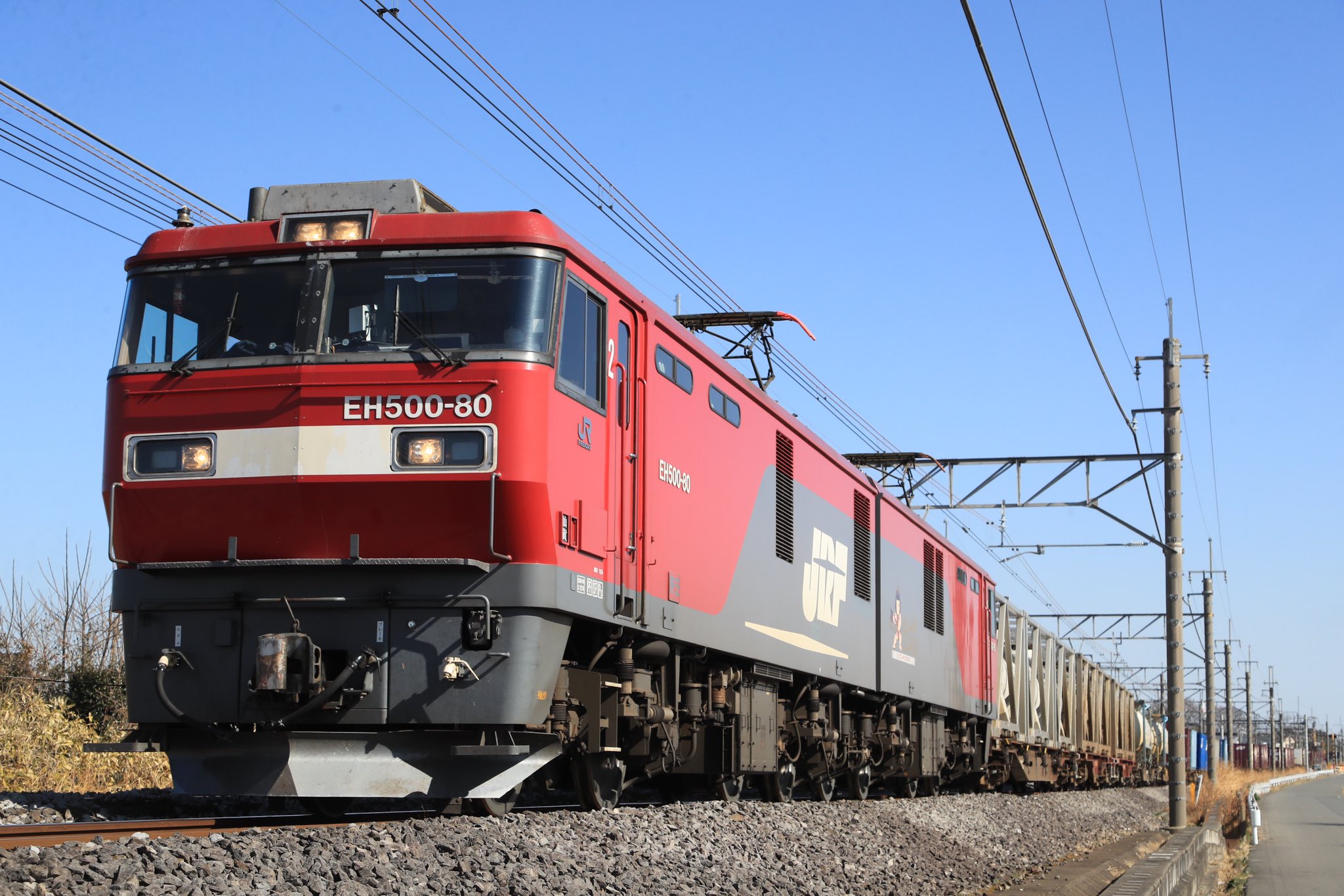 鉄道写真総合技術研究所 on Twitter: "2071ﾚ EH500-80+コキ 工9733D 上沼垂工臨 キヤE195系(ST-12&ST-11&ST-20&ST-10編成) 3002M ...