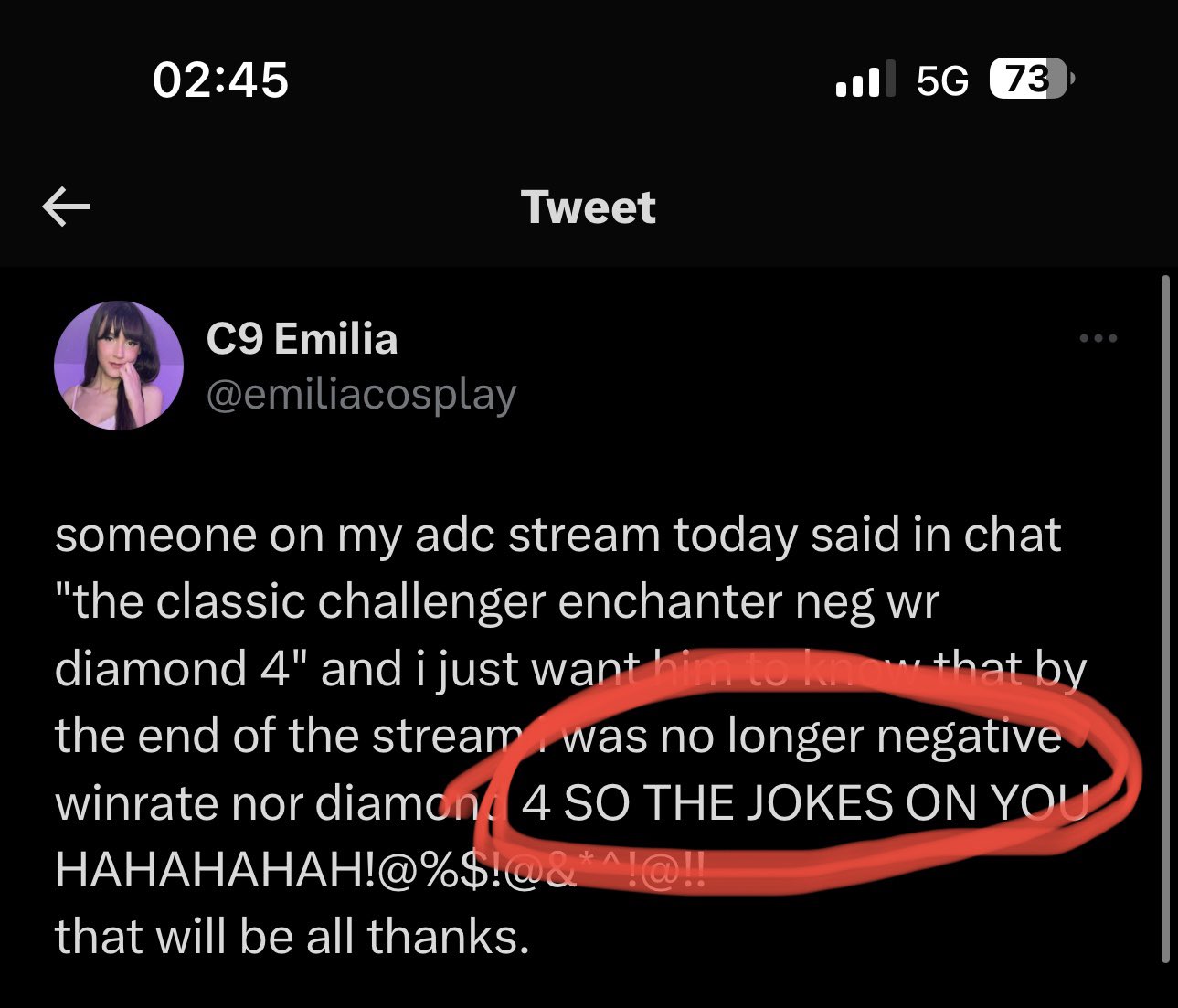 C9 Emilia on Twitter: "someone on my adc stream today said in chat "the classic challenger ...