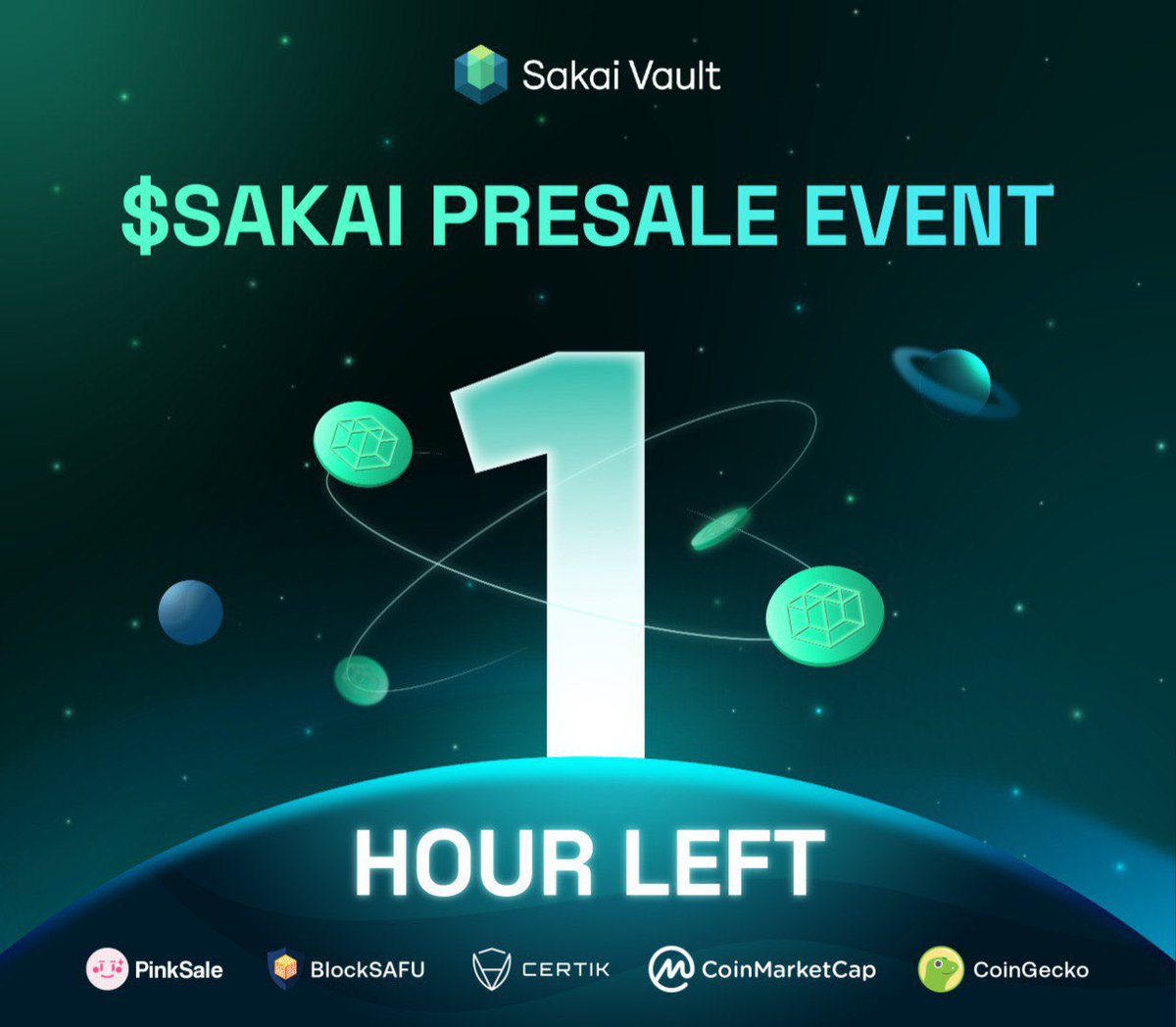 Sakai Vault on Twitter: "🔥 One hour to go for #SAKAIVAULT Presale. 🔥 Prepare your Wallet and ...