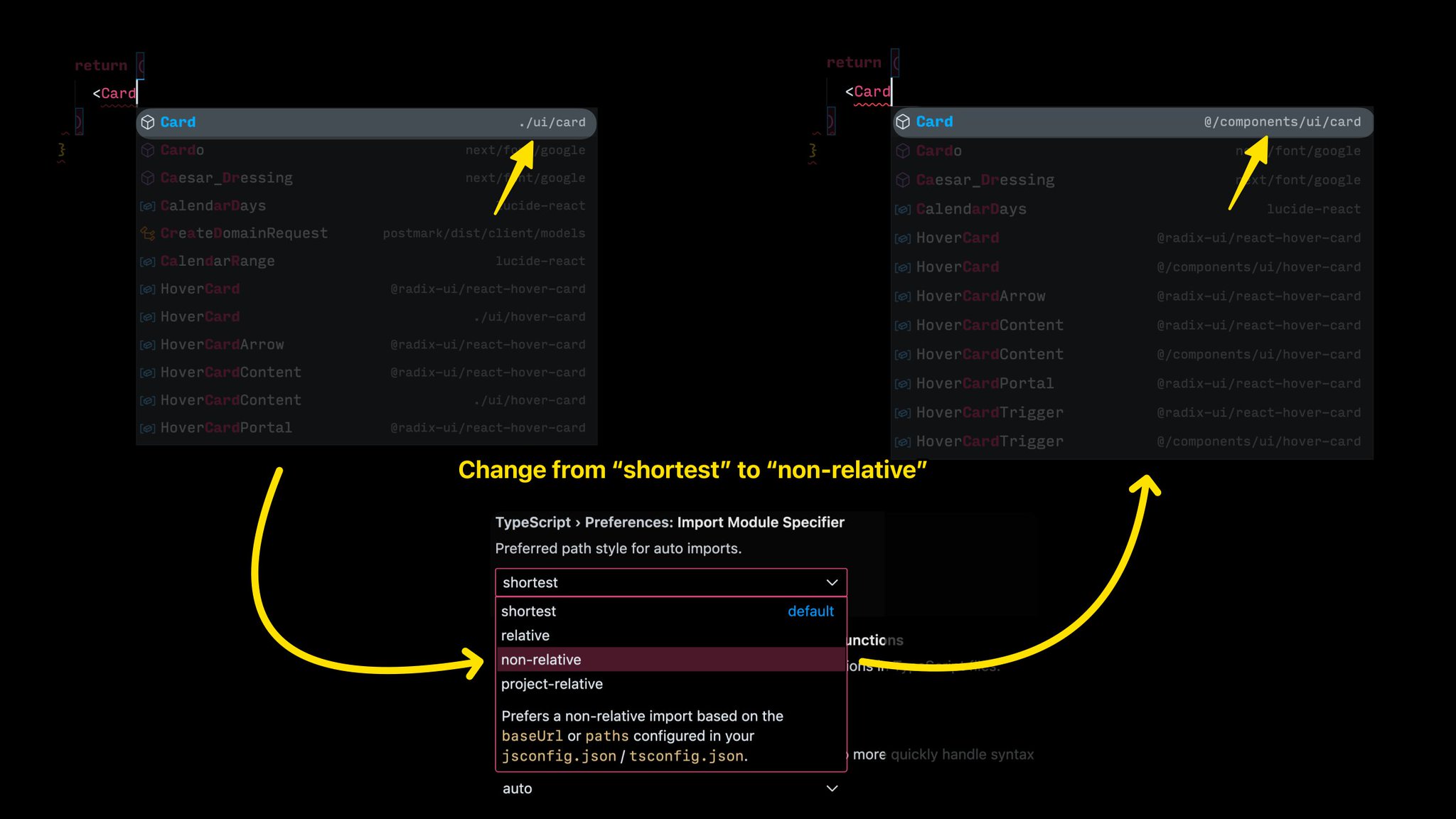 shadcn on Twitter: "How come no one told me about this? 🤨 (VS Code + tsconfig aliases + import ...