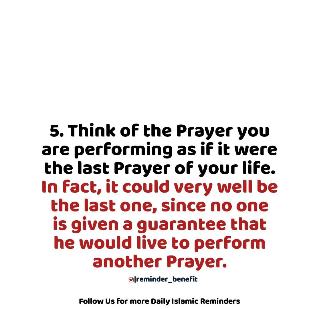 Ten Tips To Help You Concentrate On Your Salah (Prayers)... THREAD ...