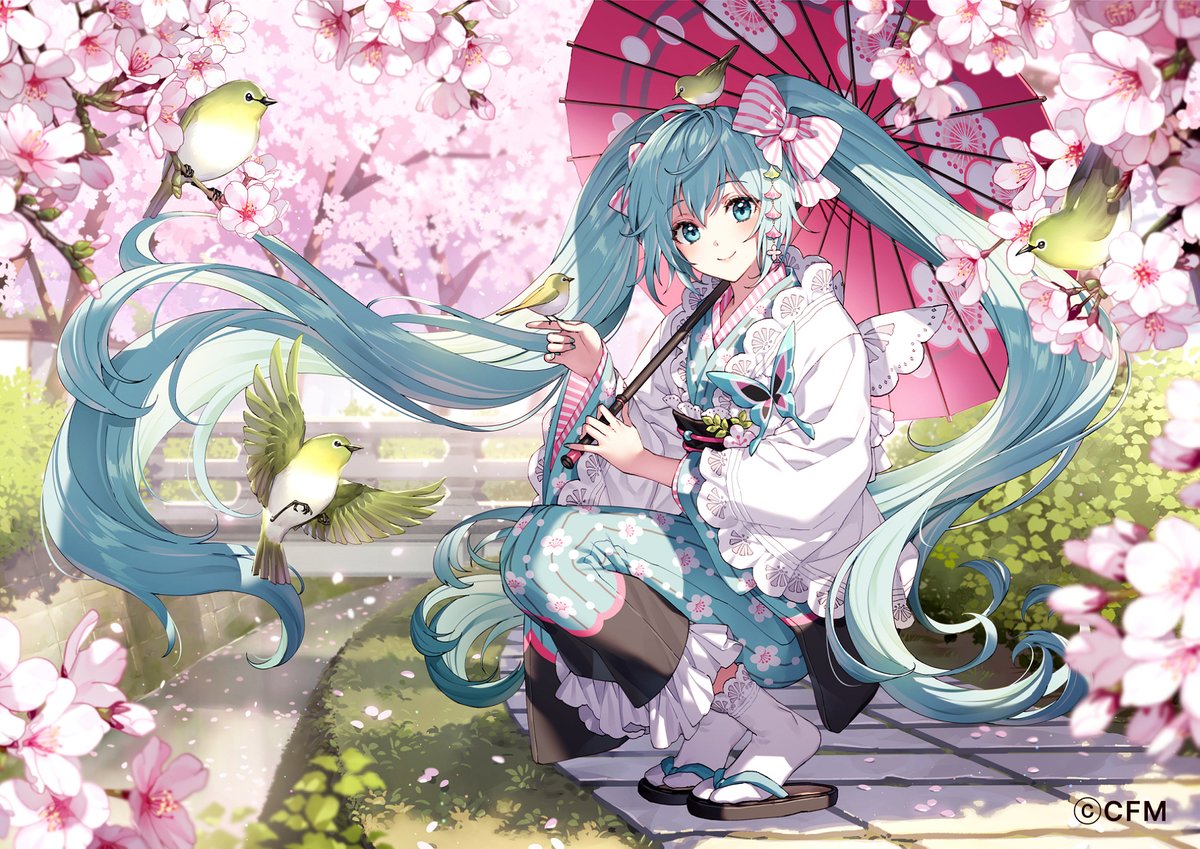 初音ミク 「kadokawa「ミクの日」記念コラボグッズ企画のメインビジュアルを描かせて頂き」nardack🦋のイラスト