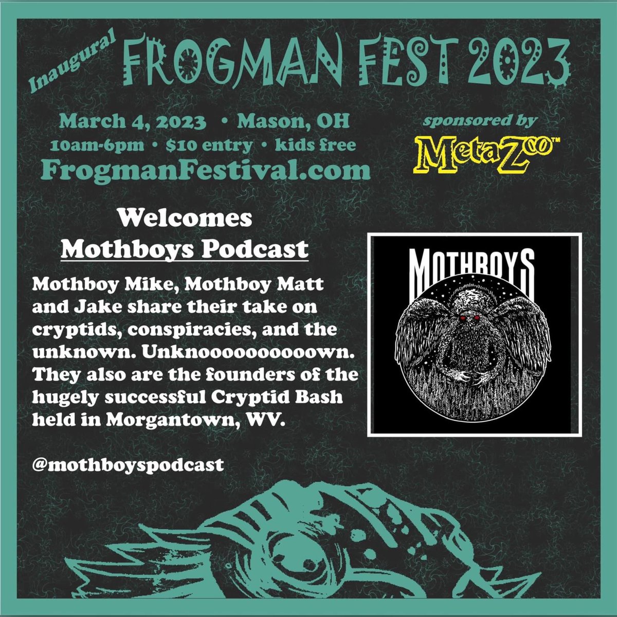 Mothboys on Twitter: "We will be at the first ever Loveland Frogman Fest tomorrow in Mason OH ...