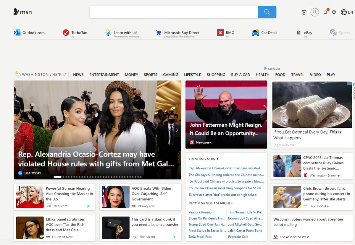 Dan Froomkin/PressWatchers.org on Twitter: "Is the http://MSN.com homepage always full of toxic ...