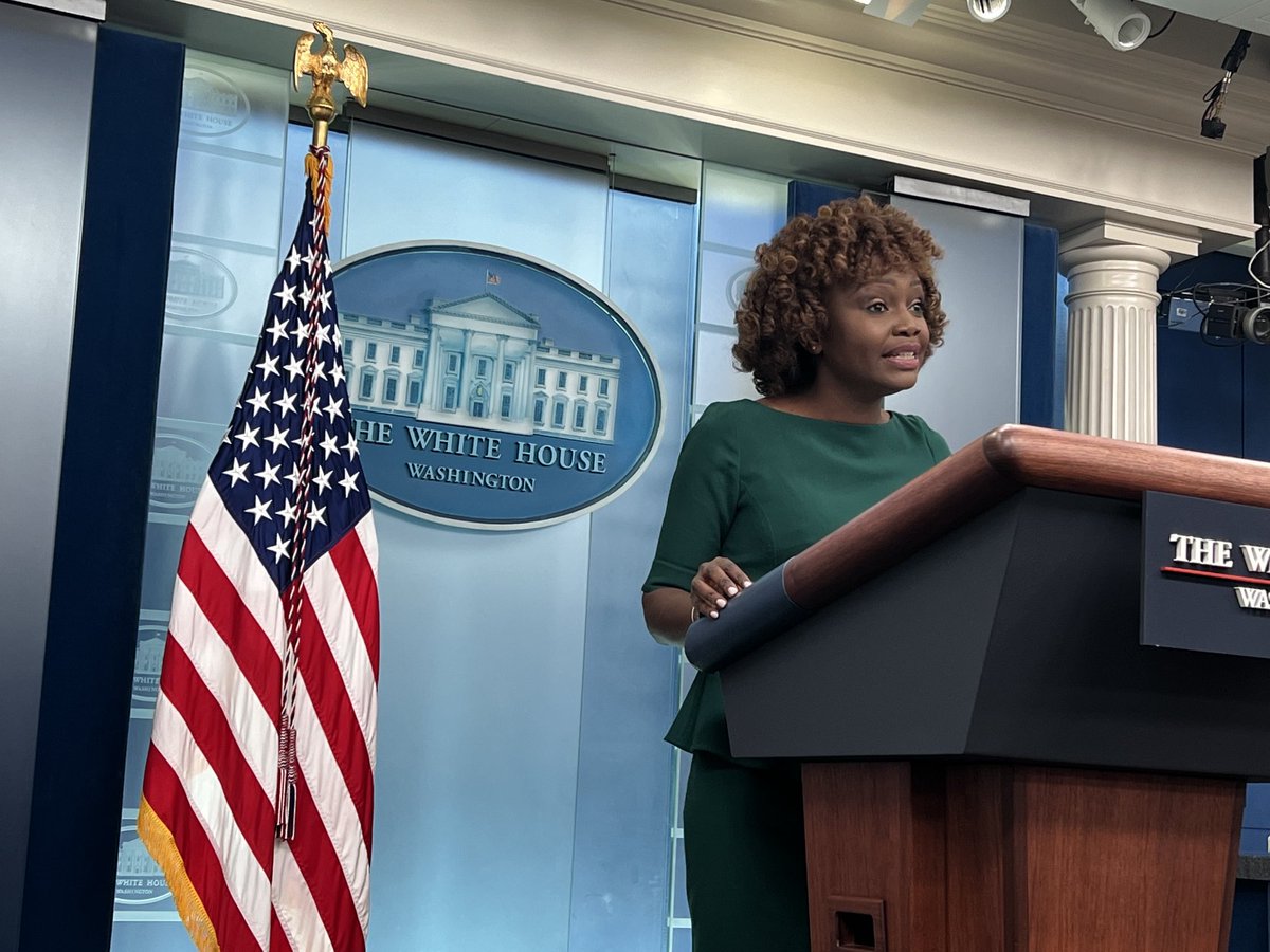 Naomi Shapiro on Twitter: "RT @KellyO: Today is ⁦@PressSec⁩ Karine Jean-Pierre's 100th time ...
