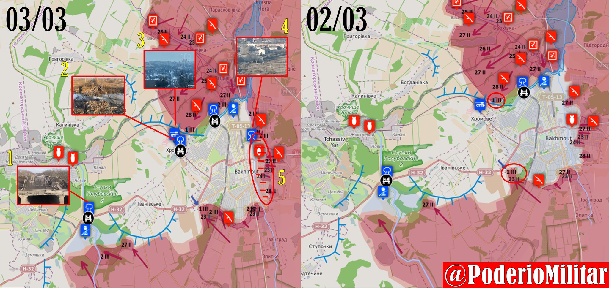Poderío Militar 🇪🇸🇺🇦🇪🇸 on Twitter: "Mapa de la ciudad de Bajmut. Foto 1 ... puente de carretera ...
