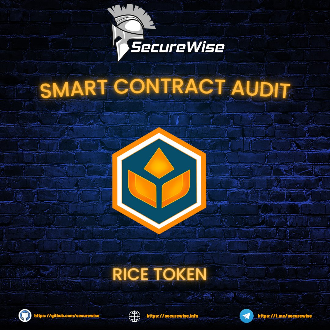 SecureWise on Twitter: "📖 New Audit! for @ProtocolRice https://github.com/securewise/audits/blob ...
