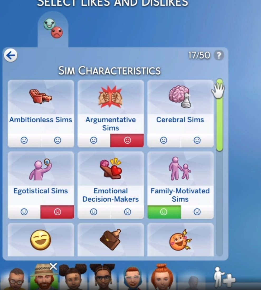 Mae 💐 on Twitter: "Sim characteristics will affect compatibility ...