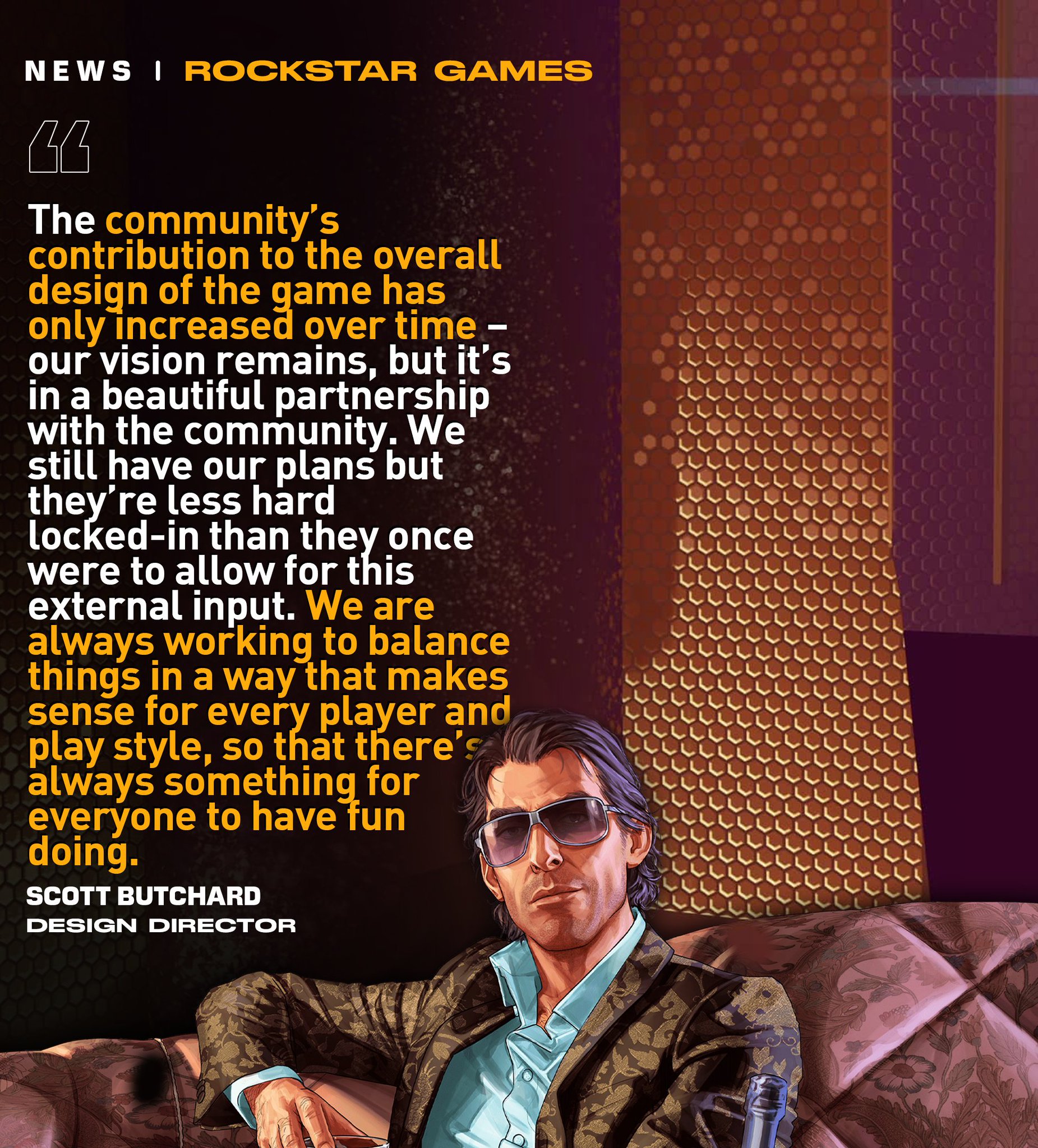 Ben on Twitter: "Scott Butchard, Design Director at Rockstar Games, has stated in an interview ...