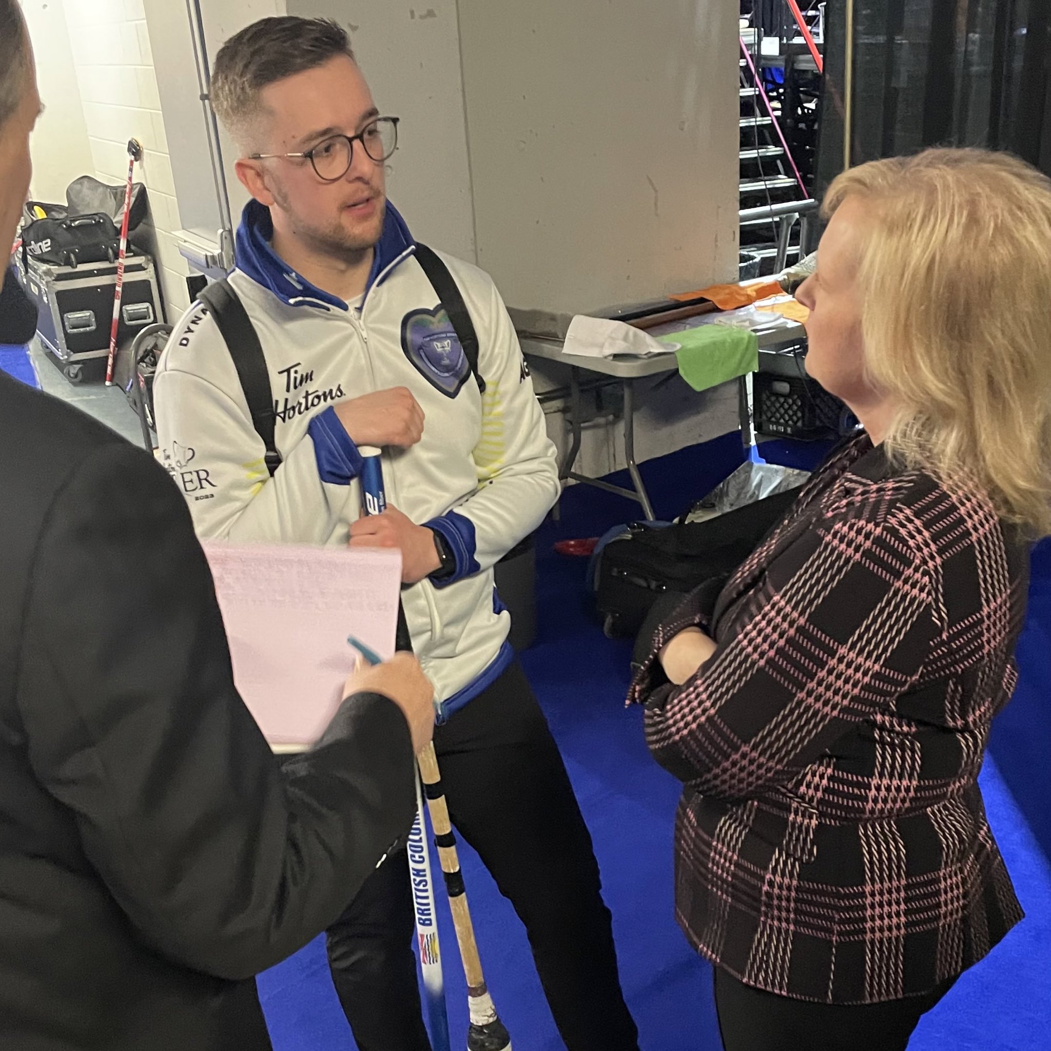 Curling Canada on Twitter: "It was all business when Jacques Gauthier was interviewed by mom ...