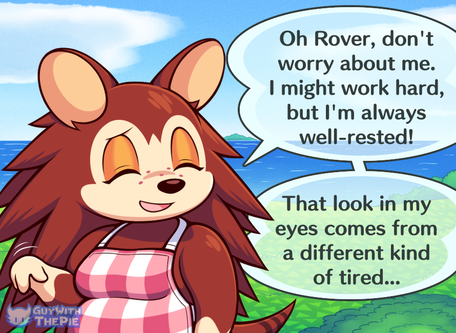 Tan (COMMS OPEN) on Twitter: "RT @guywiththepie: Tired #AnimalCrossing"