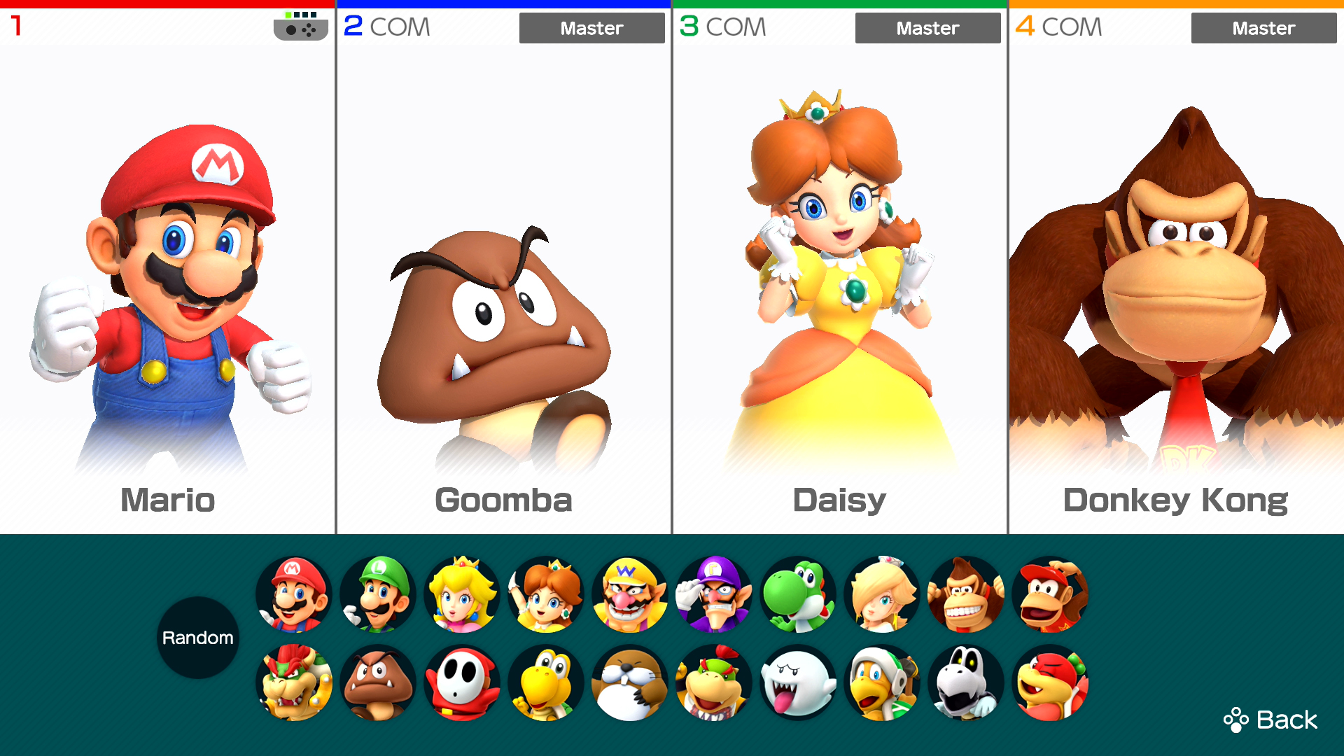 Mario Party 3 Character Selection