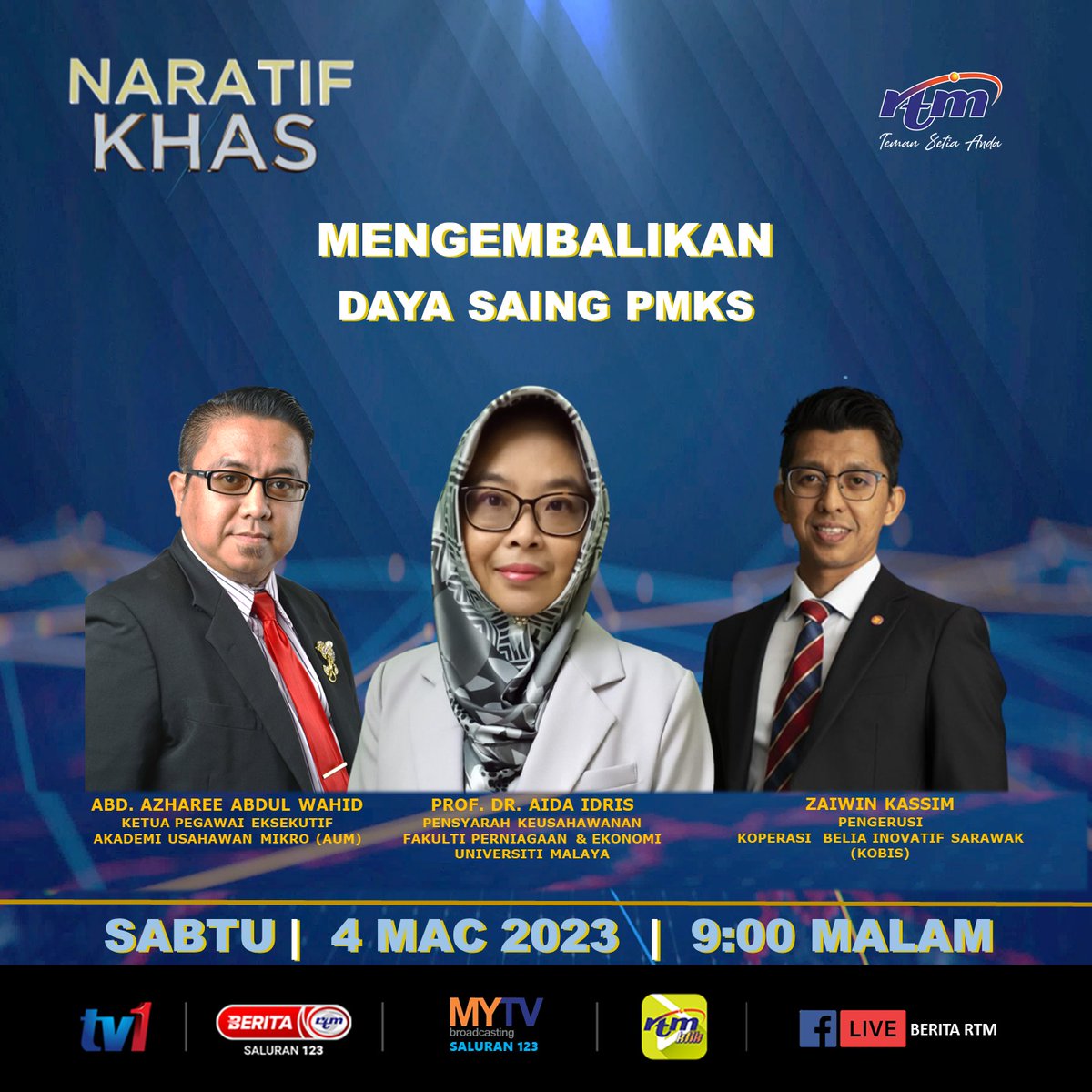 Berita RTM on Twitter: "Saksikan Naratif Khas MENGEMBALIKAN DAYA SAING PMKS Bersama Abd. Azharee ...