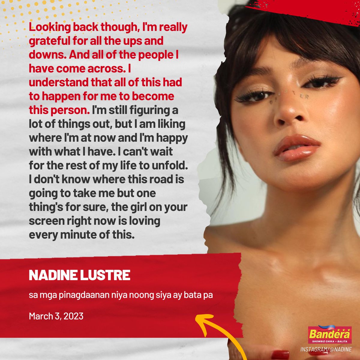 Bandera on Twitter: "'ALL OF THIS HAD TO HAPPEN' Sa kanyang unang vlog, binalikan ni Nadine ...